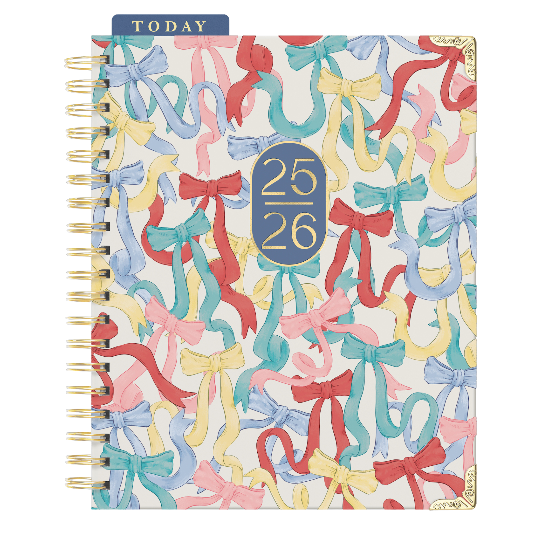 2026 Bows Pattern Toss 17-Month Weekly Large Spiral Planner – Good Juju Ink