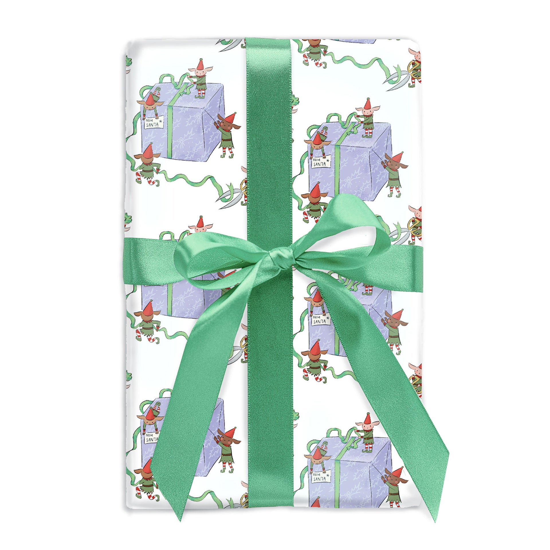 Busy Elves Gift Wrap – Good Juju Ink