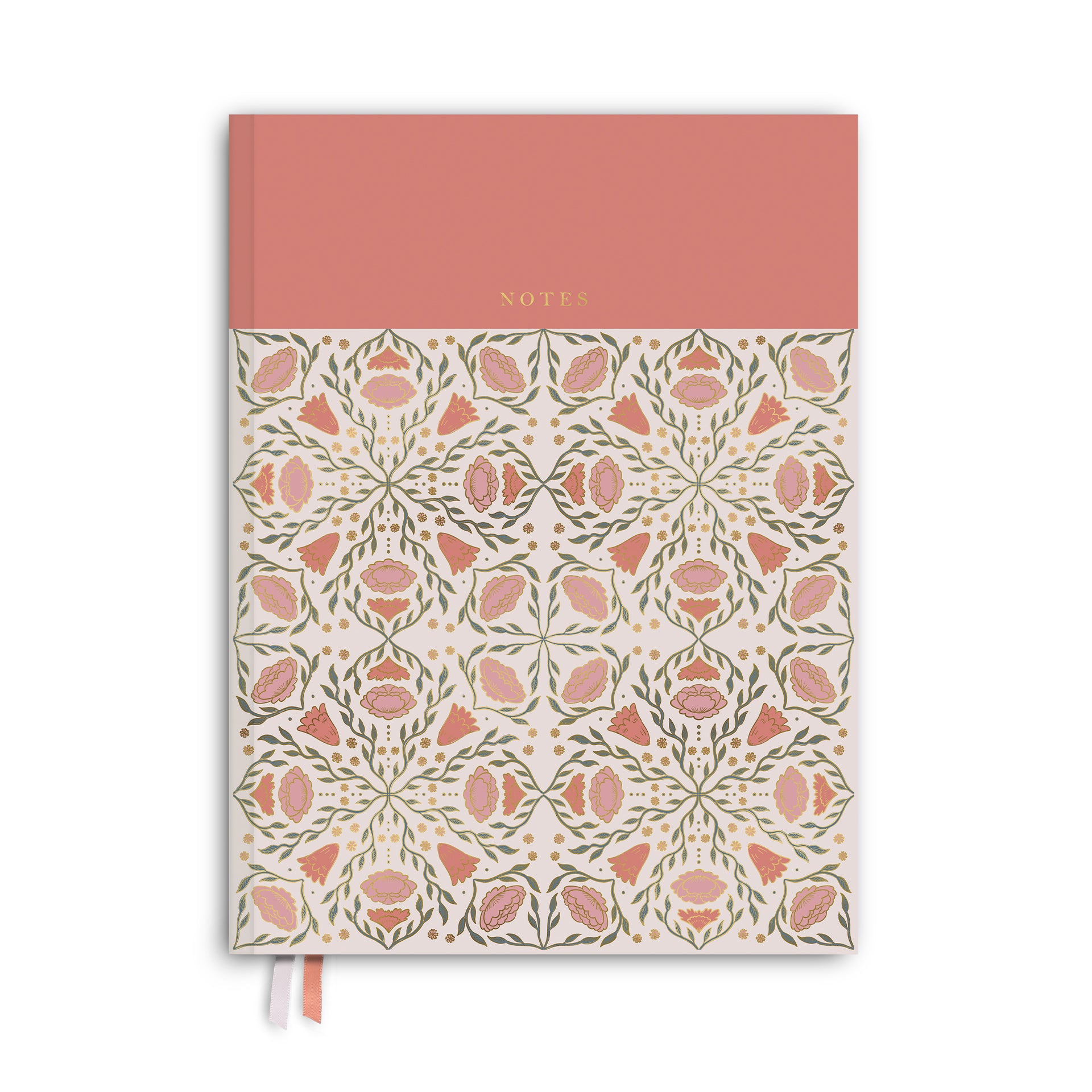 Folk Pattern Hardcover Notebook - Claret Rose – Good Juju Ink