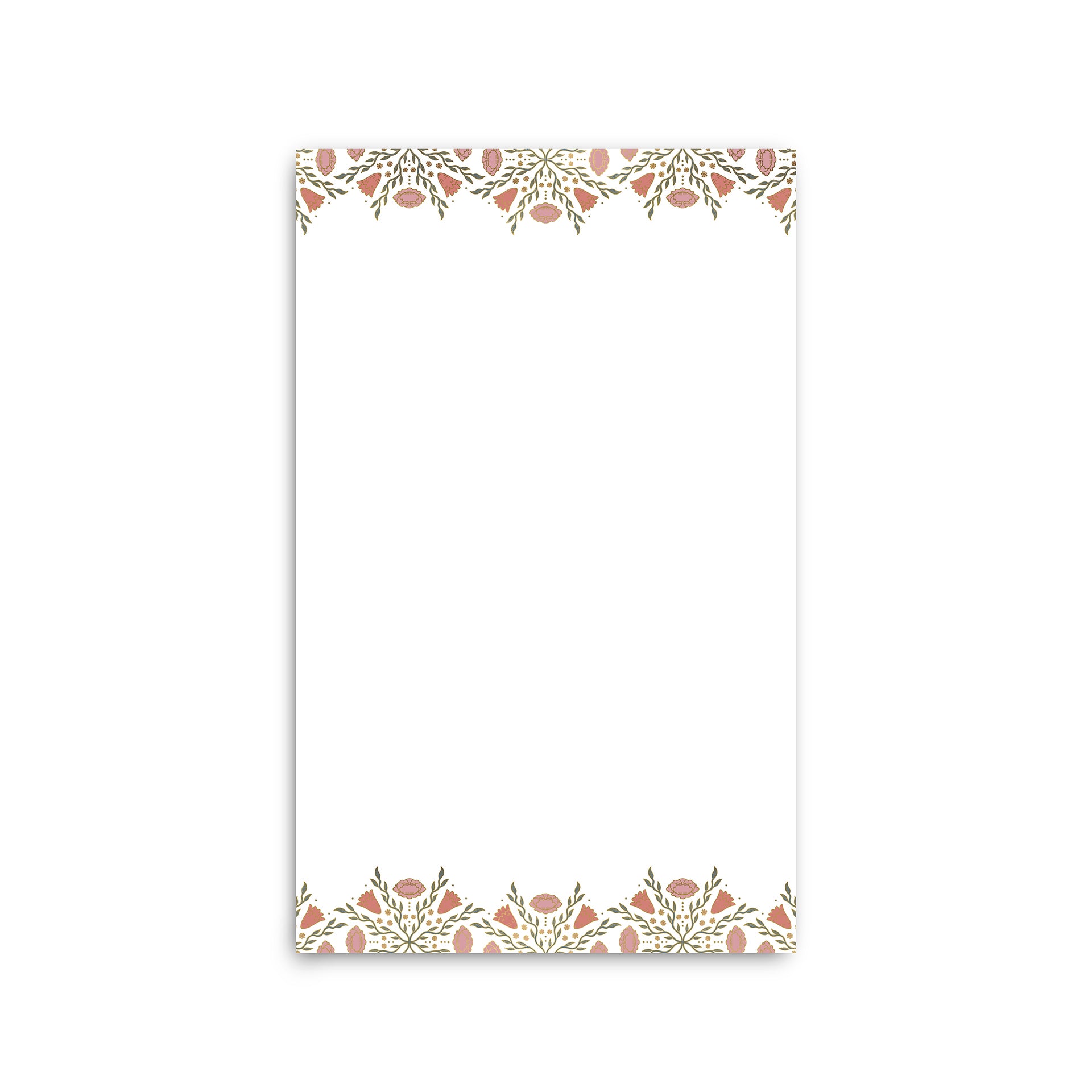 Folk Pattern Large Notepad - Claret Rose – Good Juju Ink