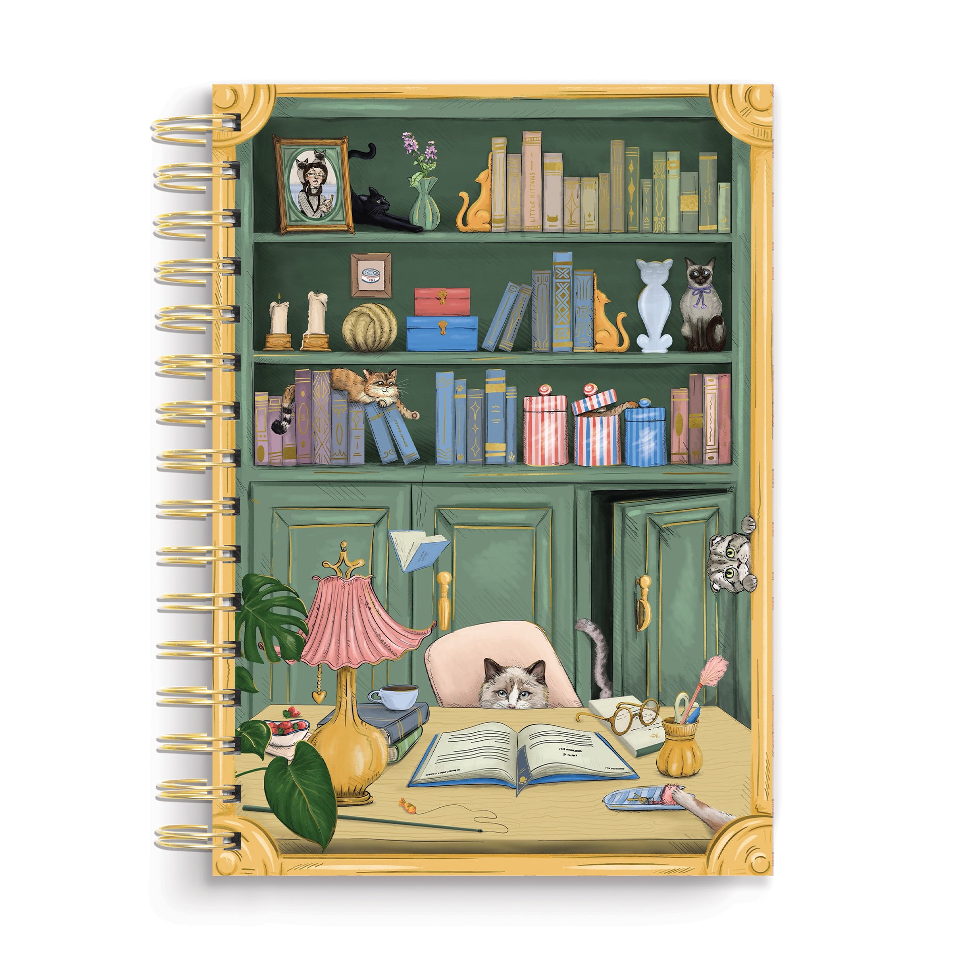 Cat Library Spiral Notebook – Good Juju Ink