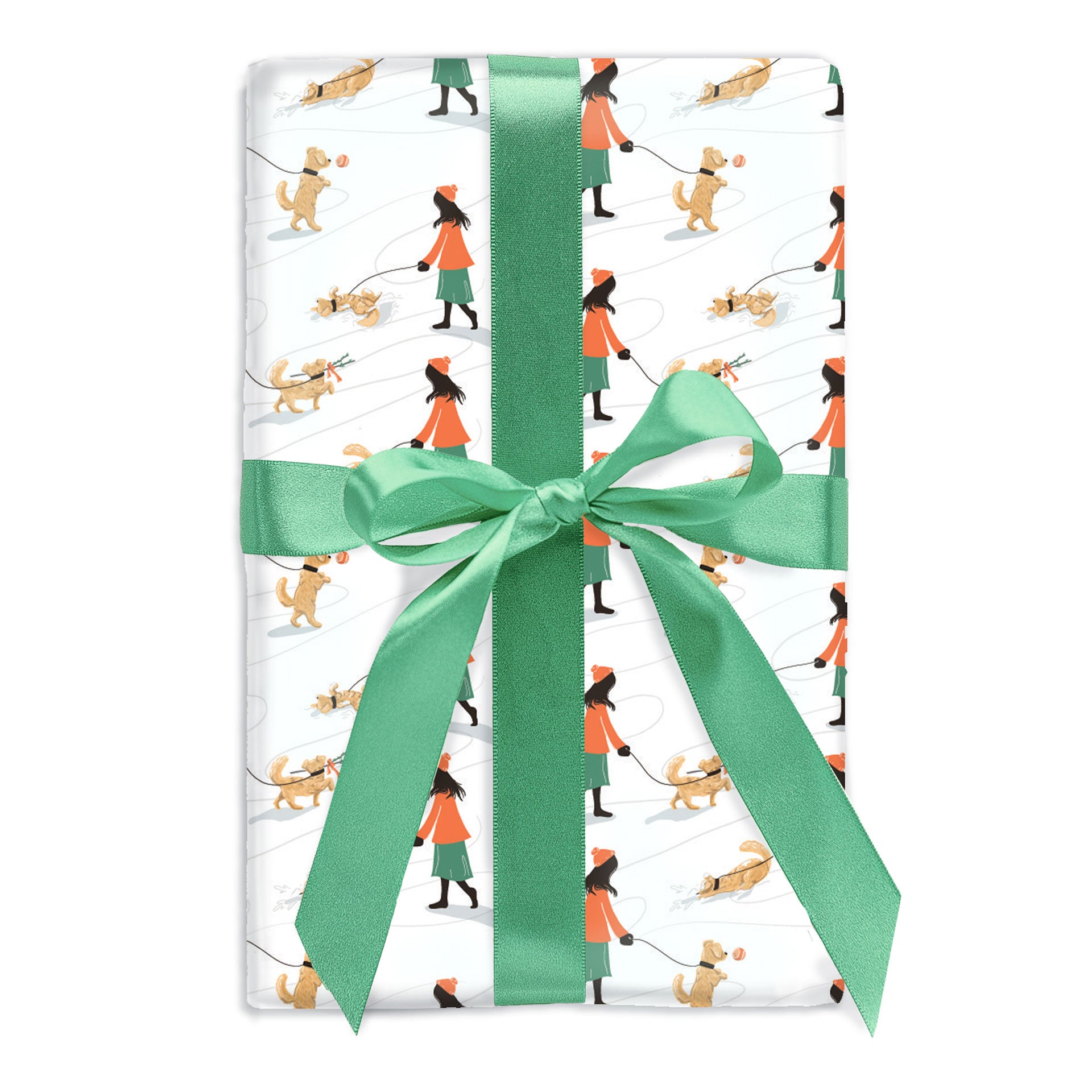 Snowy Dog Walk Gift Wrap – Good Juju Ink
